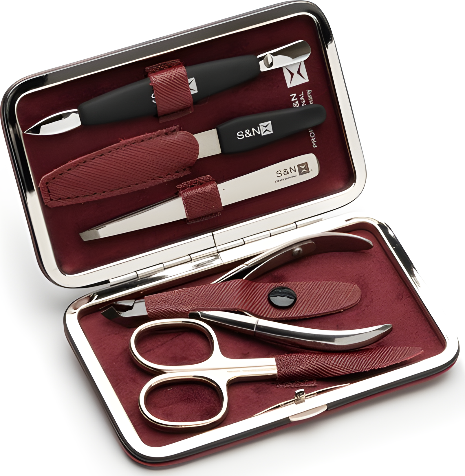 Schere Nagel Маникюрно-педикюрный набор из 5 предметов "Красный" мини (1 шт.) Manicure And Pedicure Set Of 5 Items Red Mini 8012 1 шт.