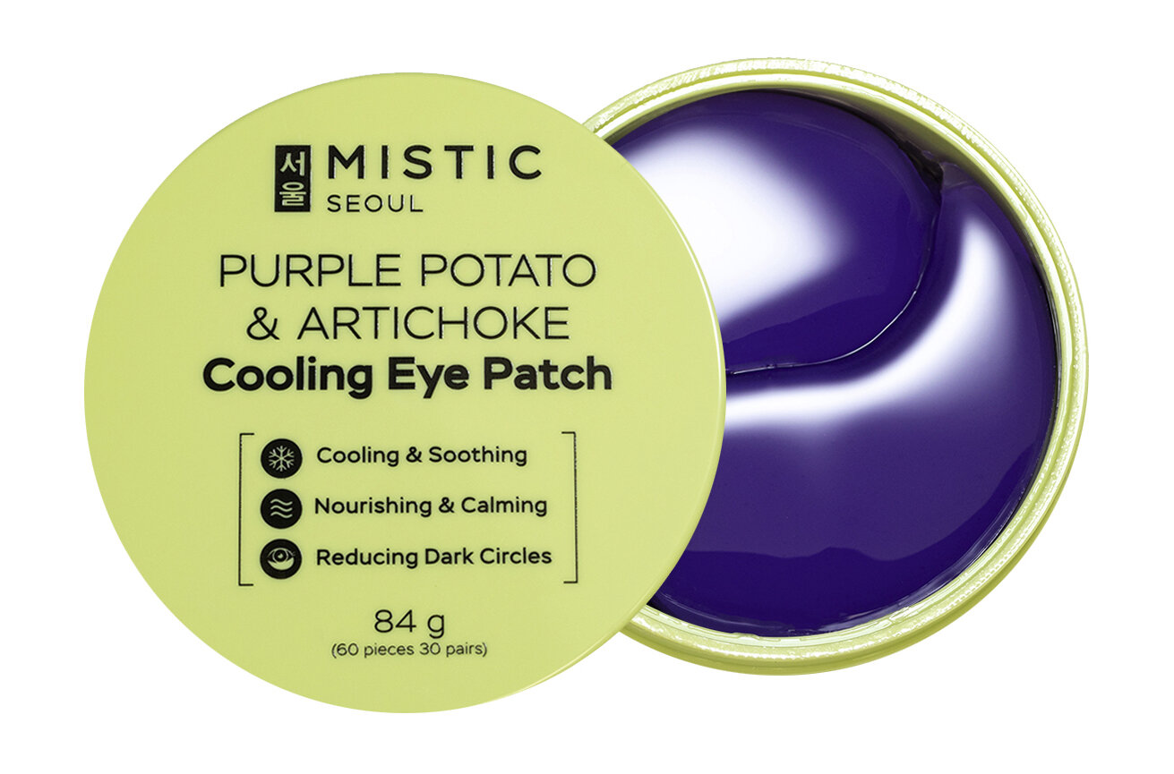 MISTIC Патчи Purple Potato&Artichoke охлаждающие с экcтрактами артишока и батата, 84 г (60 шт.)