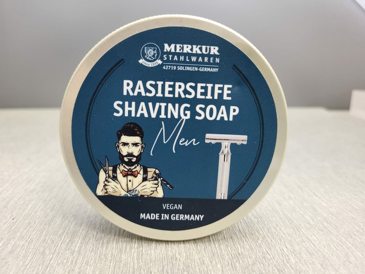 Мыло для бритья VEGAN Men в алюминиевой банке Merkur Solingen Германия ,6900001