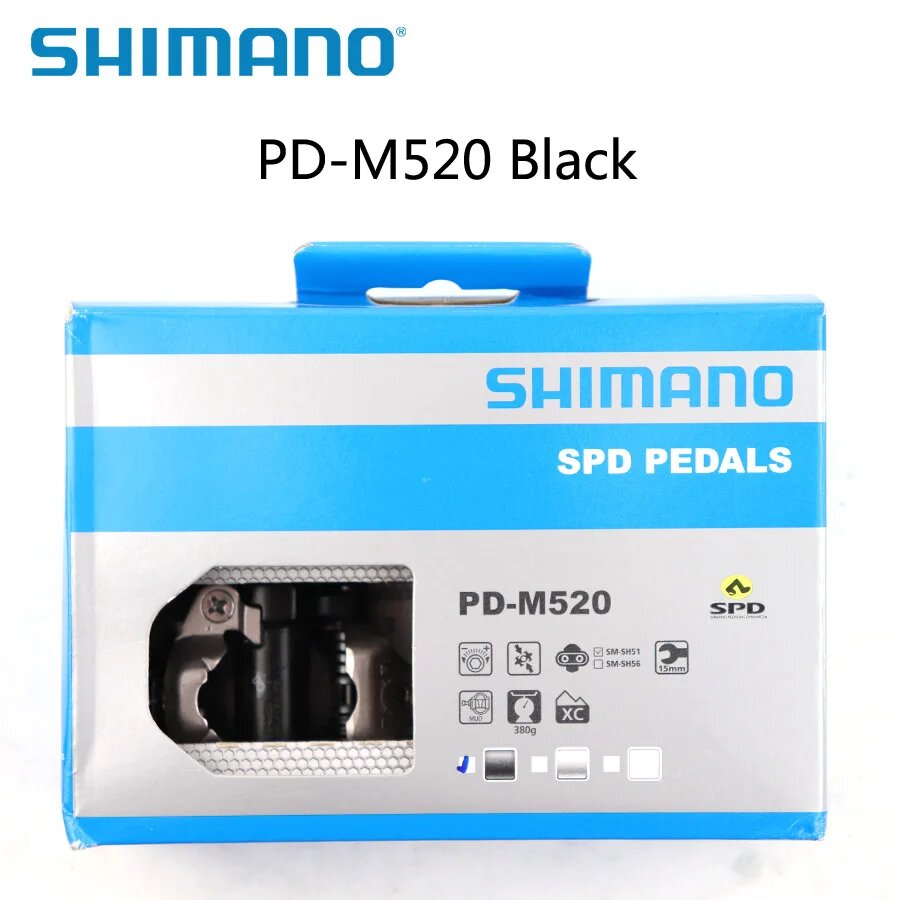 Педали Shimano SPD PD-M520 для горных велосипедов