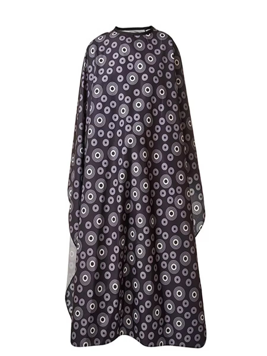 Парикмахерская накидка Harizma "Круги", водоотталкивающая, черная