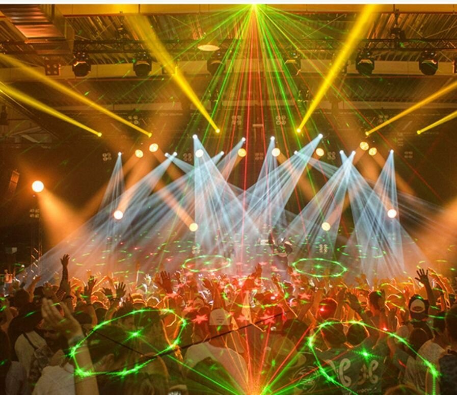 Лазерный проектор дискотечный свет с пультом дистанционного управления, 240 световых эффектов LED для дома, праздника, вечеринки