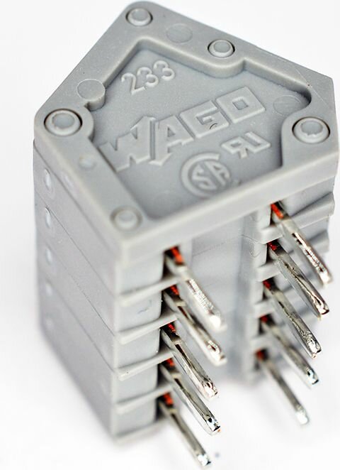 Клеммная колодка WAGO 233-105 Клеммная колодка 160В 5-полюсная Серая 1шт