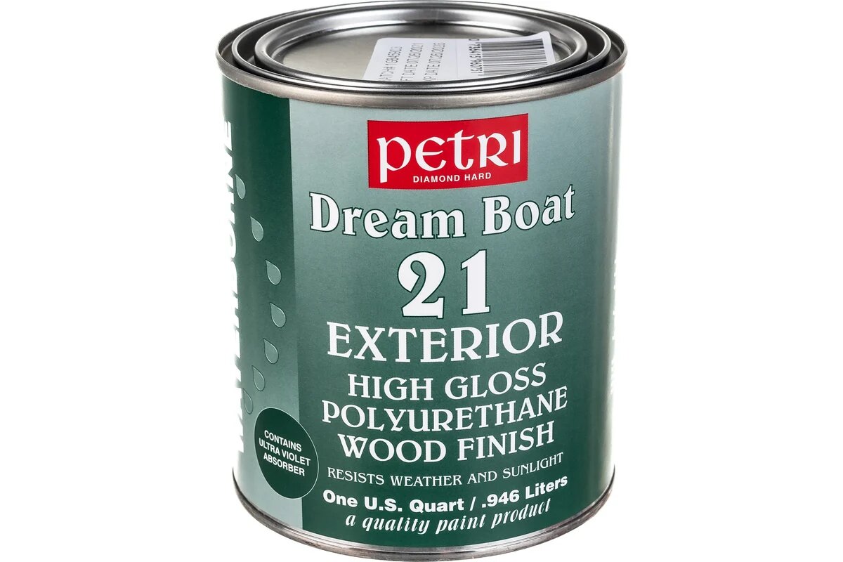 Лак Petri Dream Boat полиуретановый, на водной основе, глянцевый 0,946л