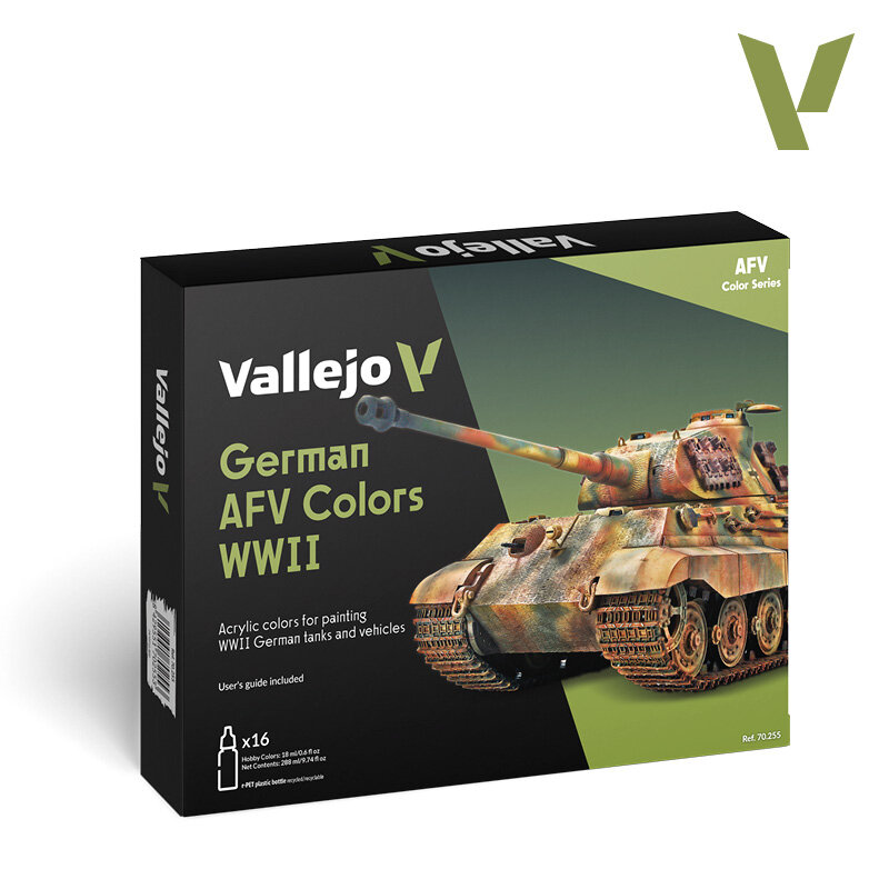 Набор красок Vallejo Model Color Set: German AFV Colors WWII (16) - обновленная формула 2024