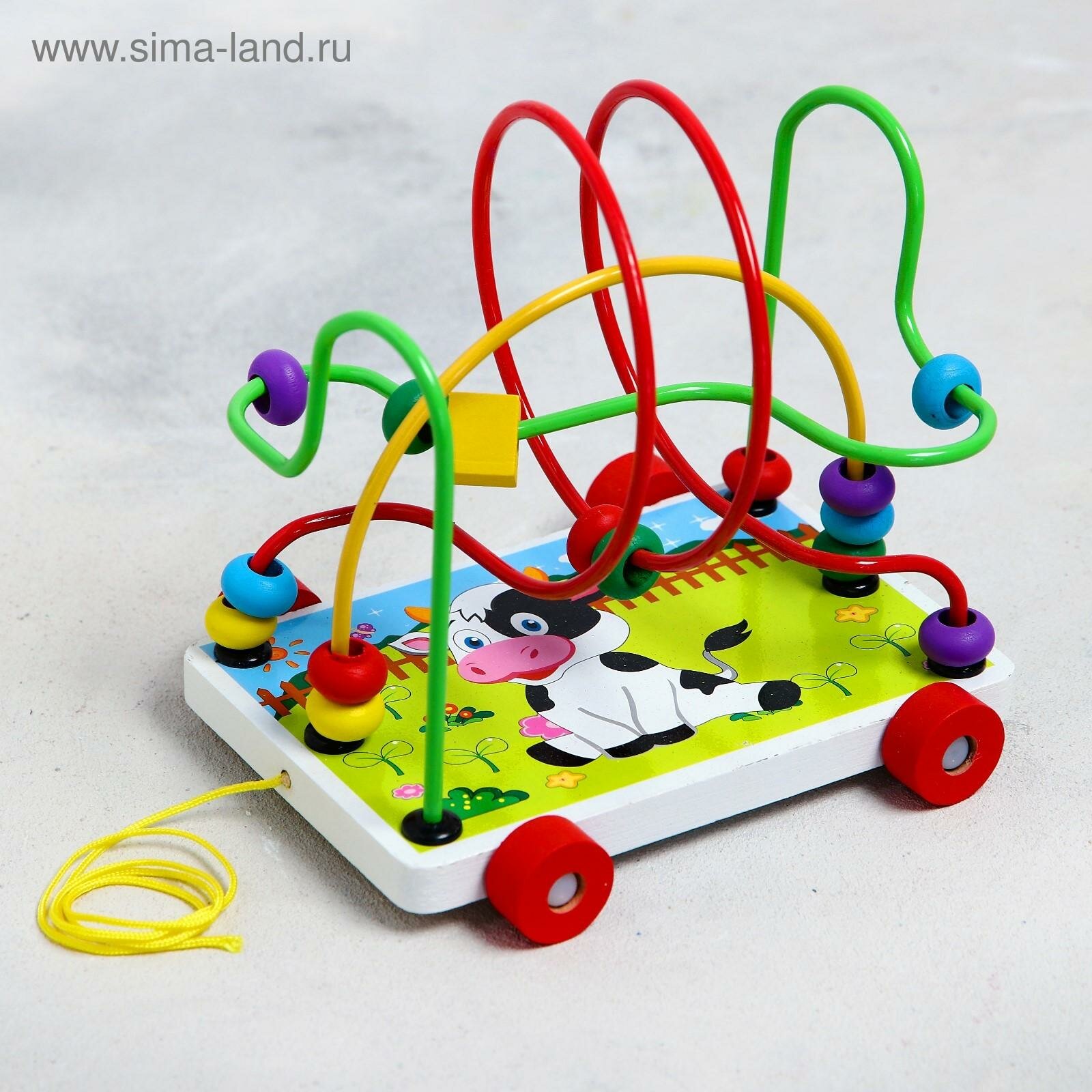Серпантинка - лабиринт на колесиках ЛАС играс "Коровка", дерево/металл