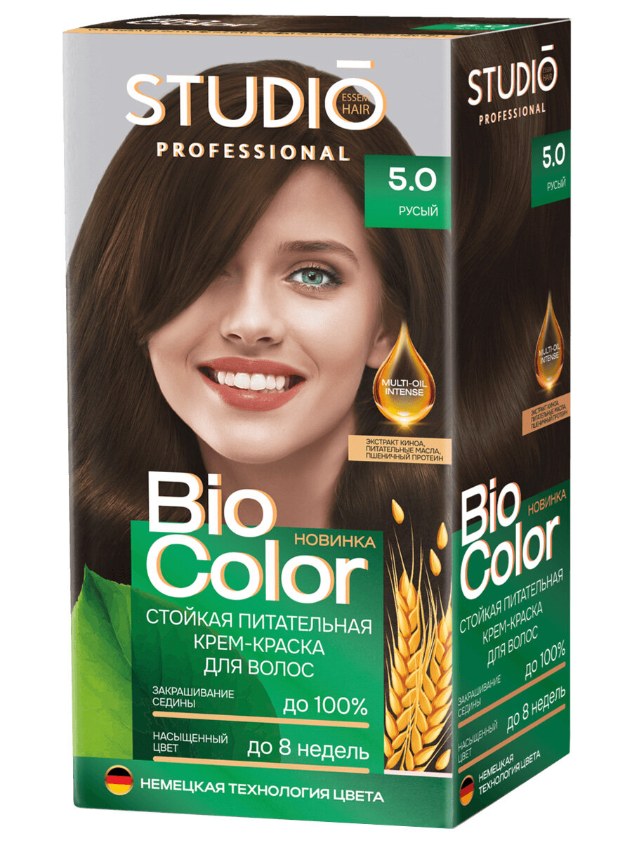 Краска для волос Studio Professional Biocolor кремовая тон 5.0 Русый