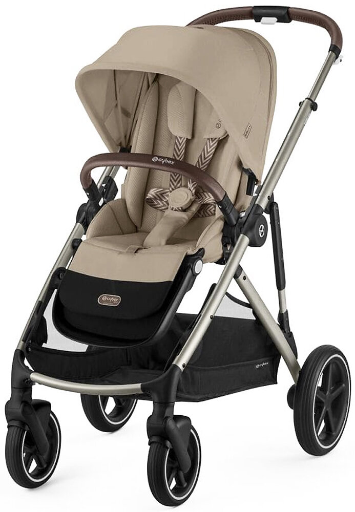 Cybex Gazelle S (Almond Beige на шасси Taupe с дождевиком)