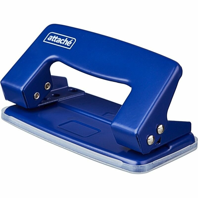 Дырокол Attache до 10 листов, металл, синий