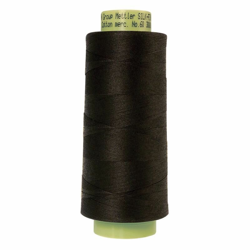Нить для машинного квилтинга METTLER "Silk Finish", Cotton 60, 2743 м, цвет 4000, Black