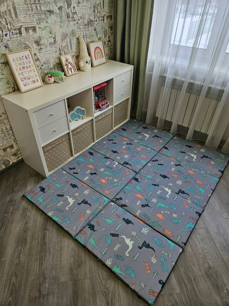 Коврик детский складной "Термоковрик" Дино биг темный