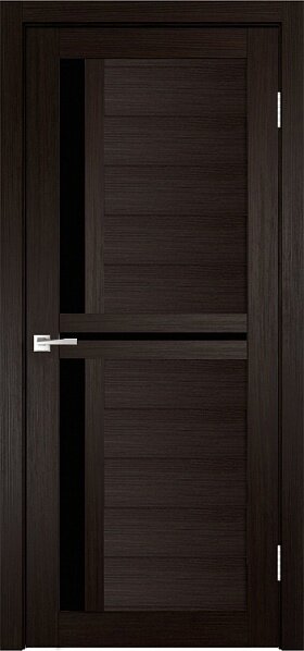 Межкомнатная Дверь Verda Z-1 Венге со Стеклом Лакобель Чёрный 2000х800мм (Полотно 1шт) / Верда.