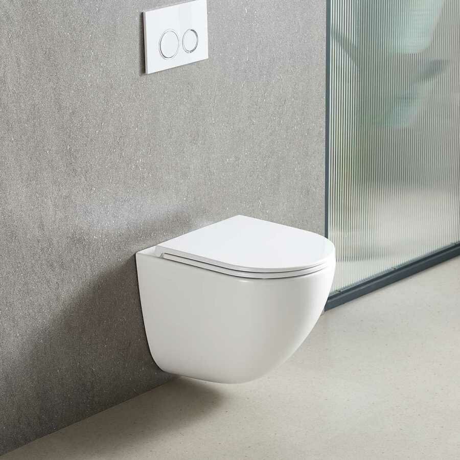 Унитаз подвесной Tornado Bien VT1-51T, цвет белый, ультратонкое soft-close сиденье