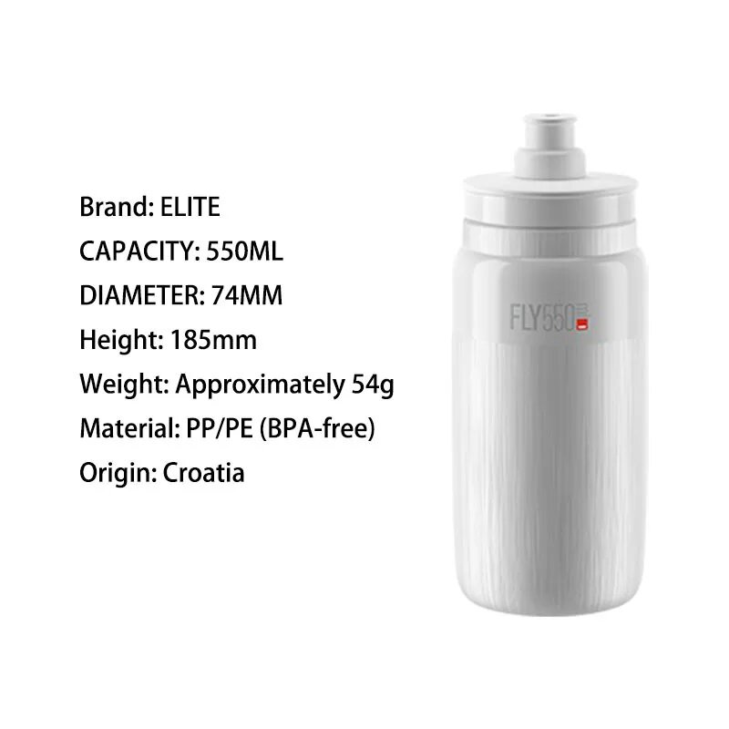 Elite Fly Tex велосипедная бутылка 550/750 мл Белый, White-550ML