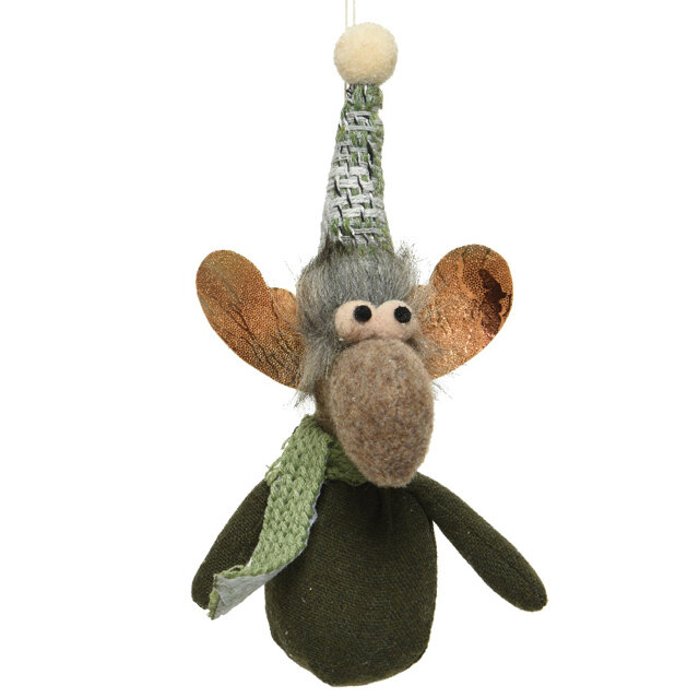 Елочное украшение Олень Джонни из Фелт Форест 20 см, подвеска, Kaemingk, 521763-1