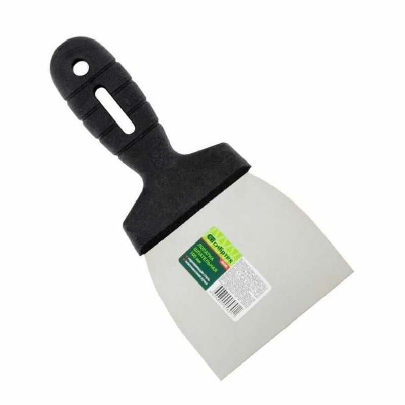 Шпатель, нержавеющая сталь, пластмассовая ручка, 100 мм