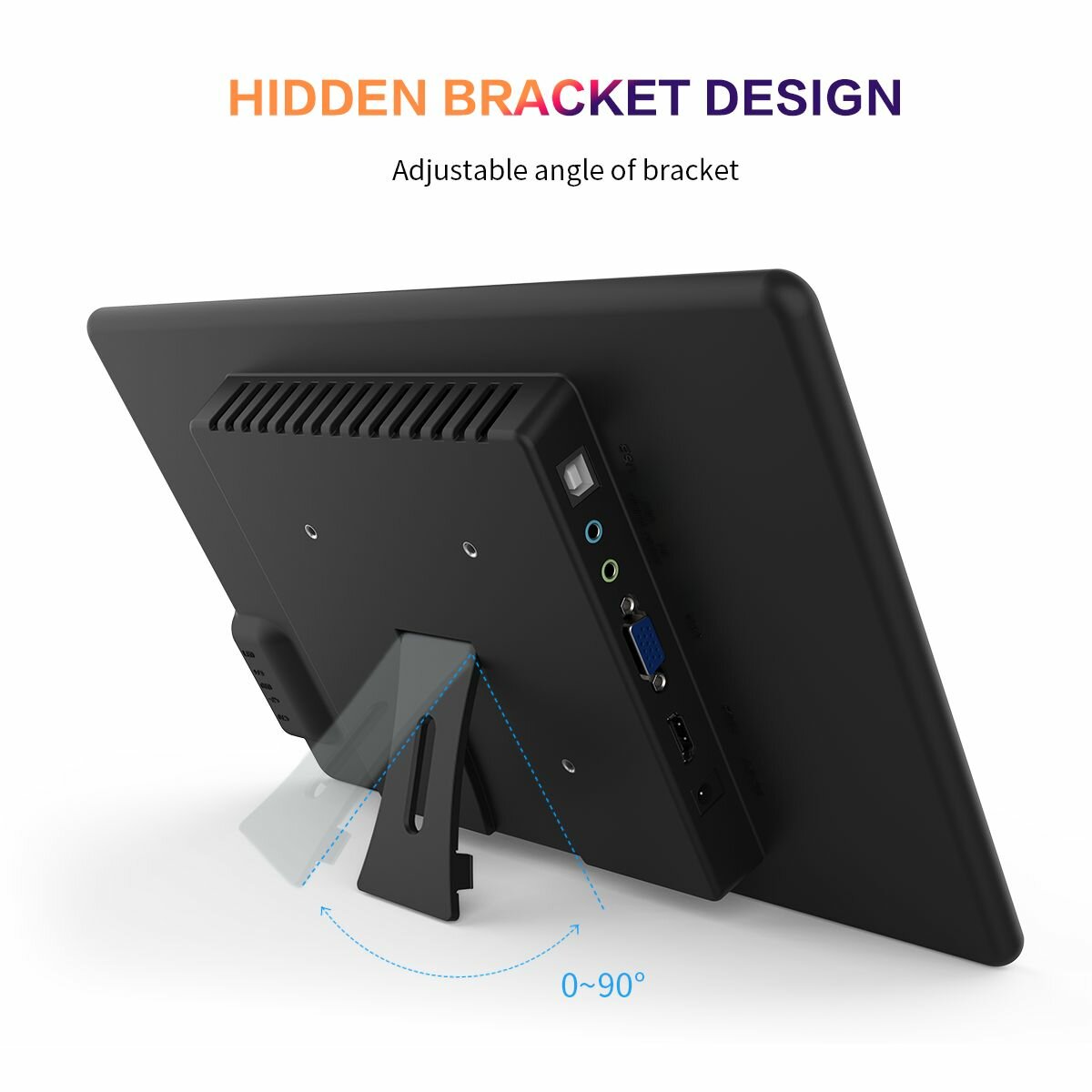 Unew 13,3 дюйма сенсорная панель портативный ЖК 1920 x1080 IPS монитор дисплей сенсорный экран с динамиком HDMI/Type-C вход для ноутбука DVI