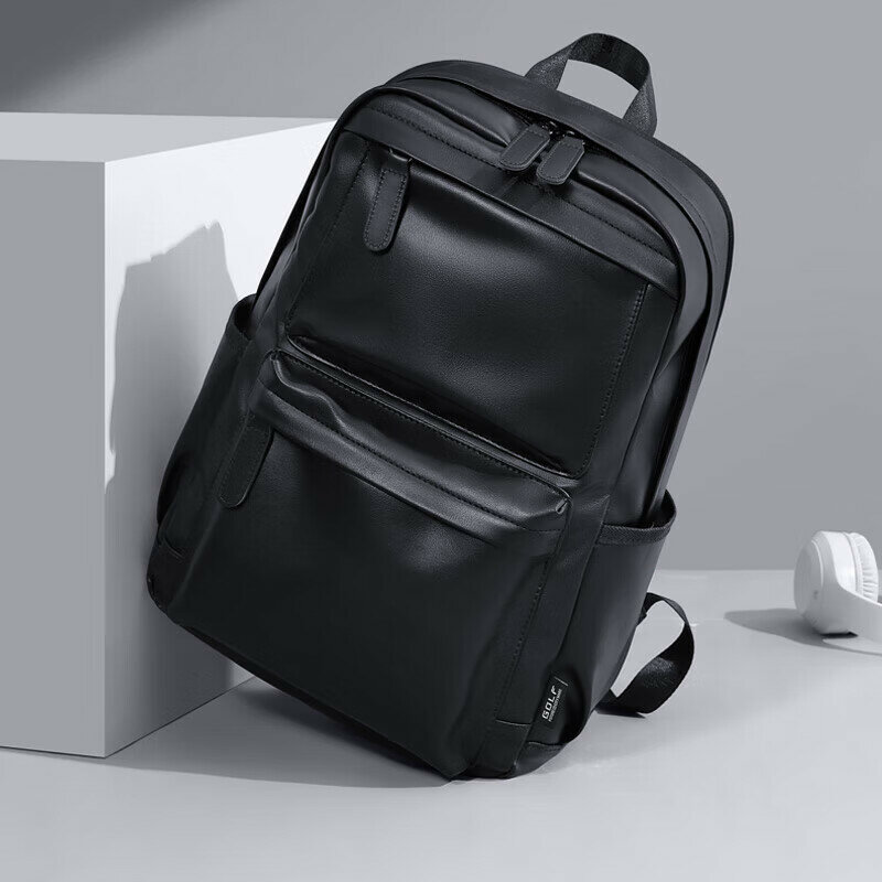 Рюкзак GOLF, Backpack for Men Laptop Backpack Student Schoolbag Soft Leat, водонепроницаемый, для путешествий, городской, школьный, кожаный, для мужчин