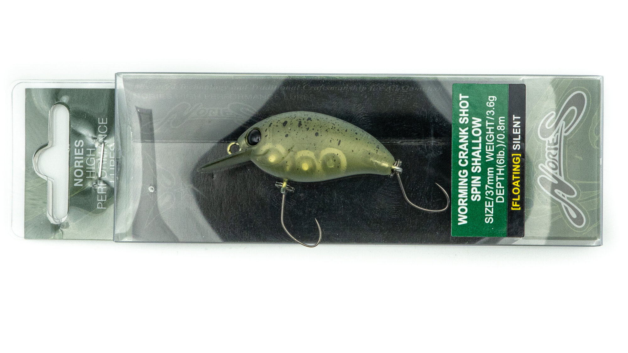Воблер NORIES WORMING CRANK SHOT SPIN SHALLOW(SILENT) 37mm 3.6гр цвет 377M