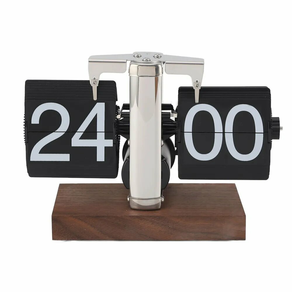 Настольные часы, с перекидной крышкой, будильник, металл, нержавеющая сталь