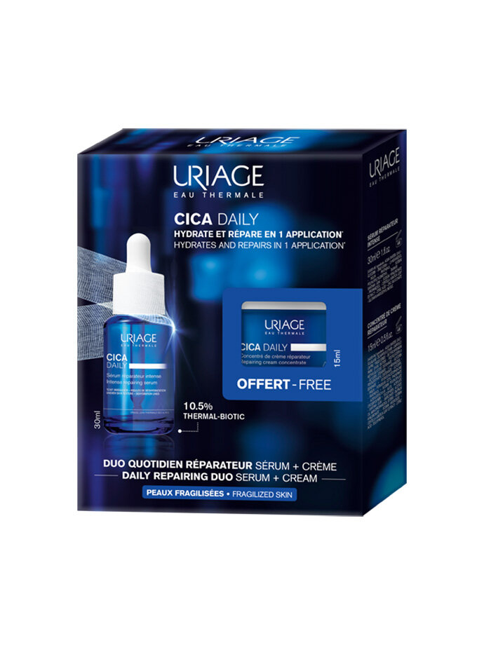 Урьяж Набор Цика-Дейли Uriage Cica Daily: Сыворотка 30 мл + Крем-концентрат 15 мл