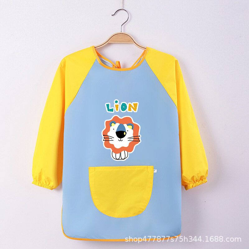 Комбинезон для рисования, непромокаемый, размер M, синий с желтым