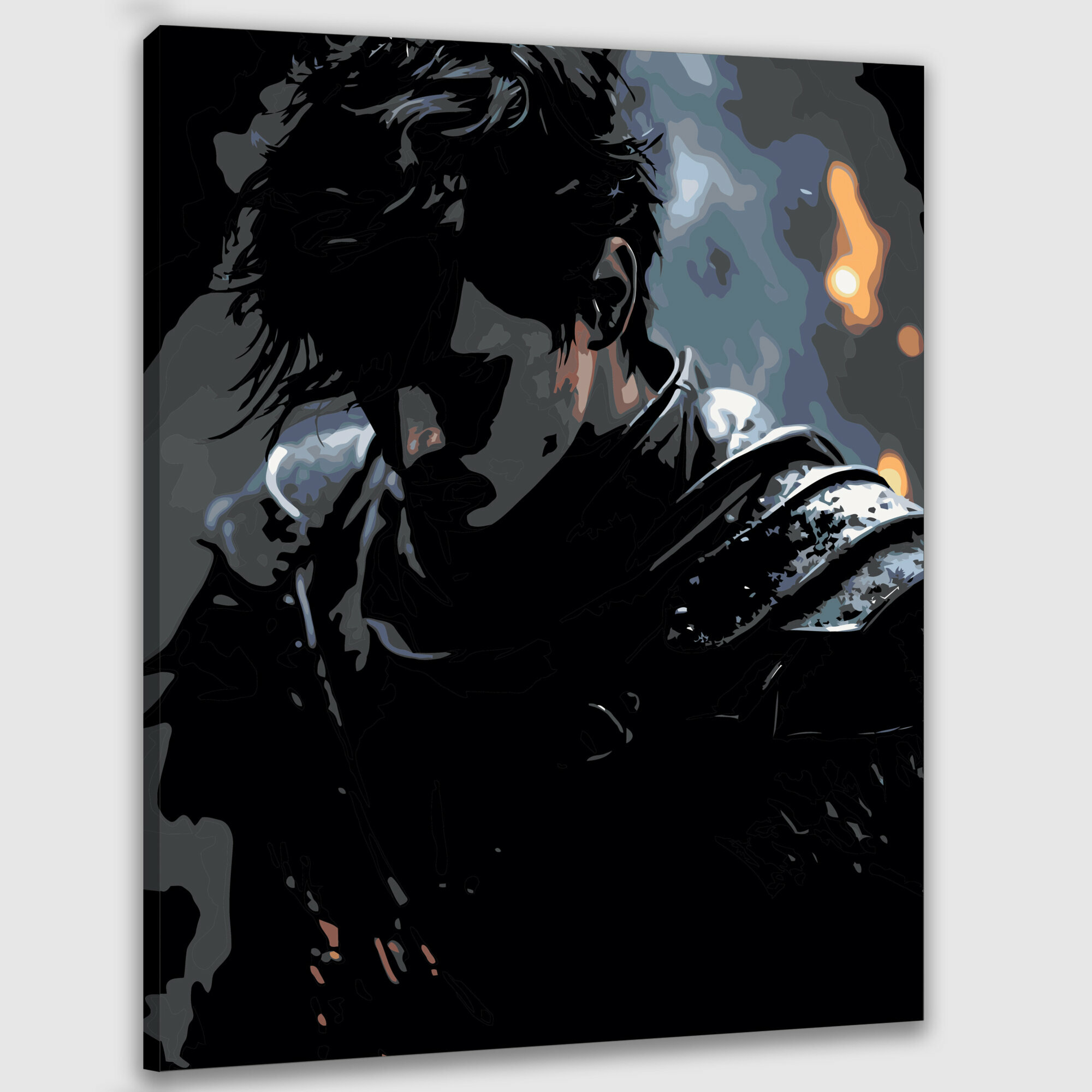 Картина по номерам 40x50 см, кинематографическая фотог, косплеер, "Берсерк: Темная магия", мрачная обстановка