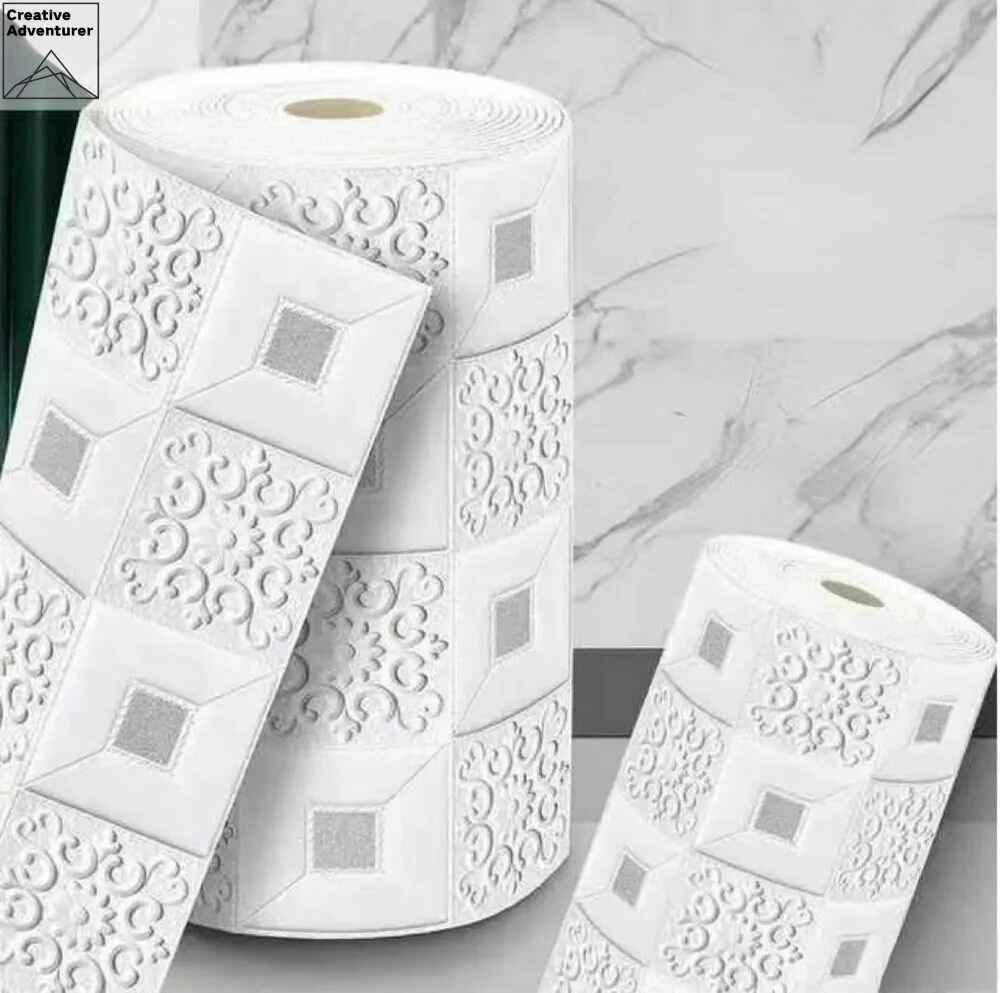 Стеновая панель Панели самоклеющиеся для стен плитка 70 смx5м, мягкие, 3д, 3d, интерьерные, пвх, декоративныеZLX2