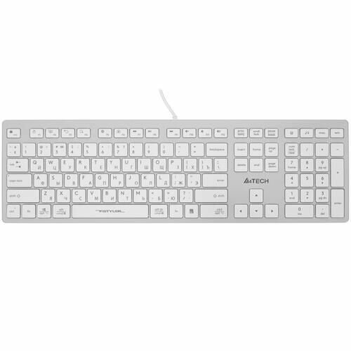 A4Tech Клавиатура проводная FX50 WHITE, белый