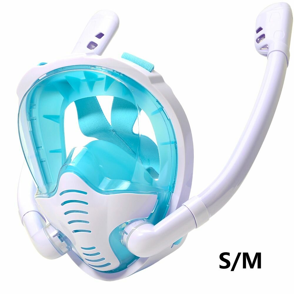 Маска для снорклинга на все лицо с панорамным обзором 180 , силиконовые очки для снорклинга с сухим верхом, дайвинга, плавания с 2 трубками, защита от запотевания и протечек