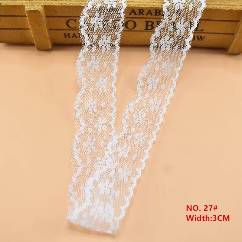 WyFeay белая кружевная лента 10 ярдов NO27 Width 3CM