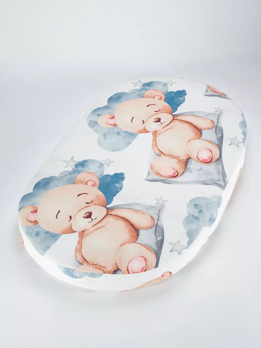 Простынь на резинке овальный матрас