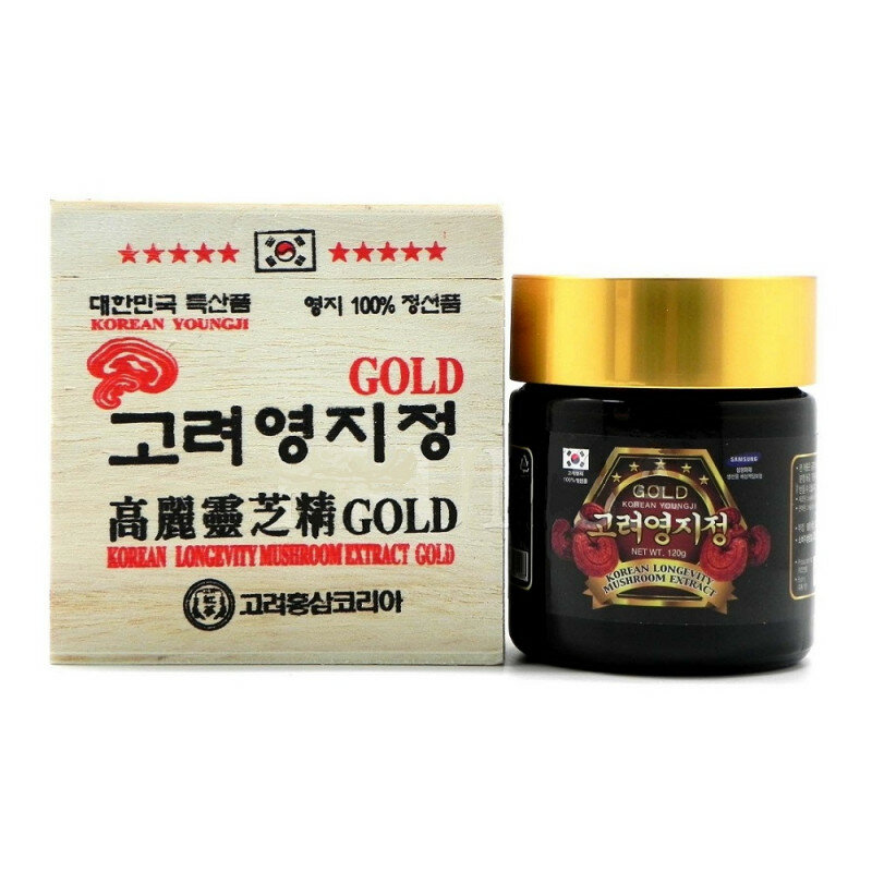 Экстракт гриба линчжи Korean Longevity Mushroom Extract Gold — корейский эликсир долголетия, (120 гр.)