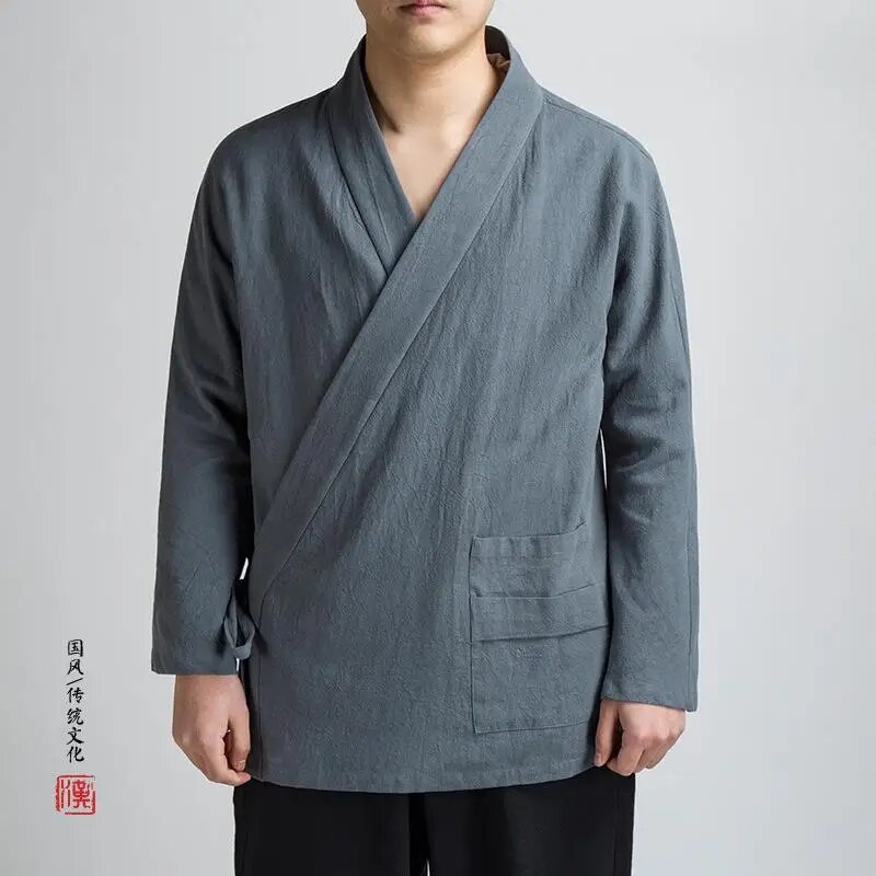 Льняное кимоно для мужчин, Gary Cardigan, 4XL
