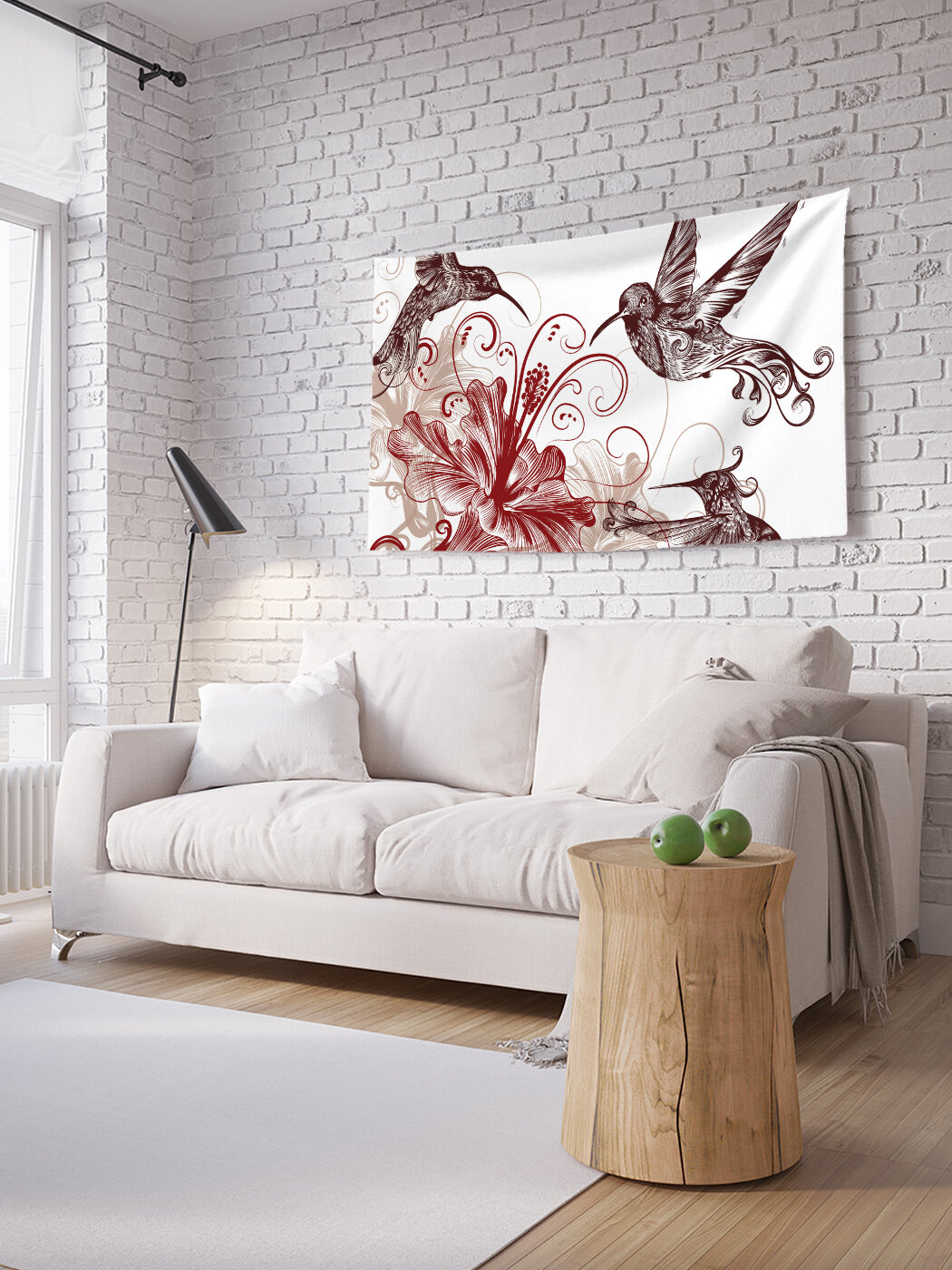 Фотопанно на стену горизонтальный постер 100х150 "Цветочный обед", JoyArty