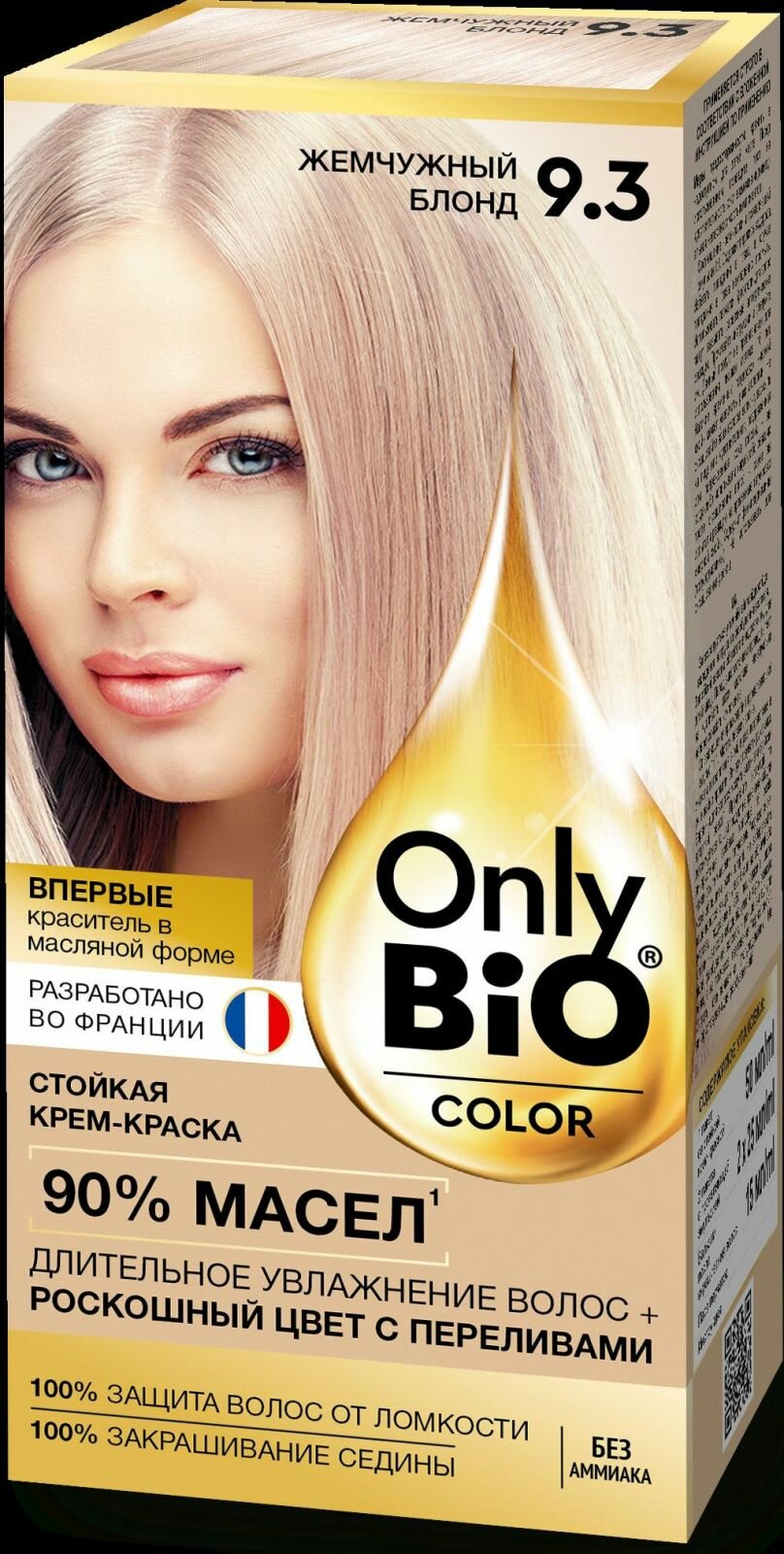 Крем-краска для волос Фитокосметик Only Bio Color, тон 9.3 Жемчужный блонд, 115 мл