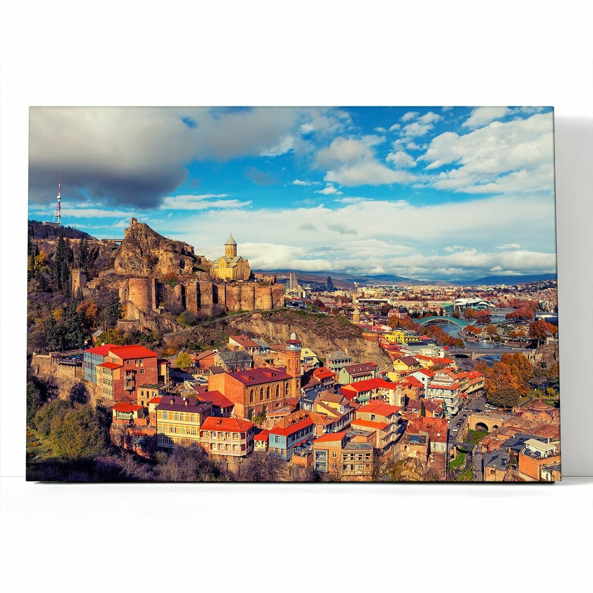 Интерьерная картина на хлопковом холсте - Грузия, Тбилиси, 100% хлопок