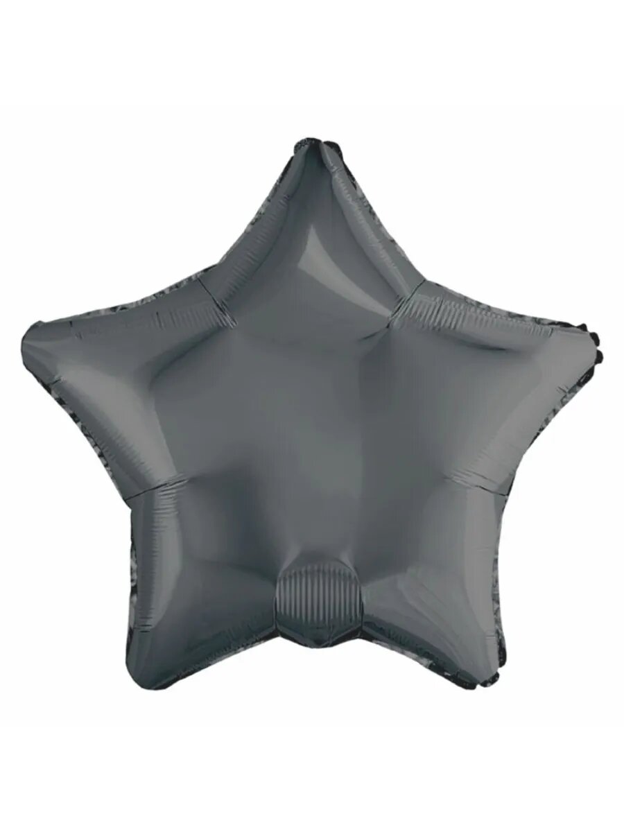 Звезда Графит, фольгированный шар (30"/76 см ) 1 шт. / AGURA, Россия