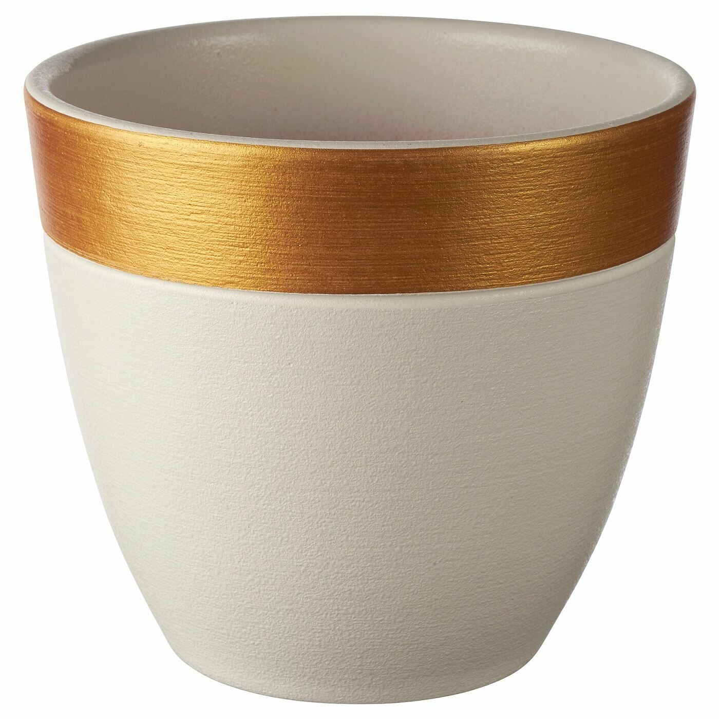 Горшок для цветов лаймпеппар икеа (LIMEPEPPAR IKEA), 12 см, белый, золотой