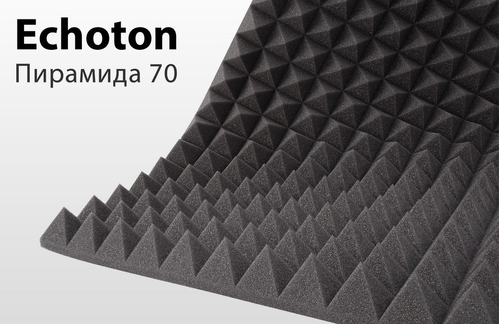 Акустический поролон ECHOTON Piramida 70 (1950*950*90) черный