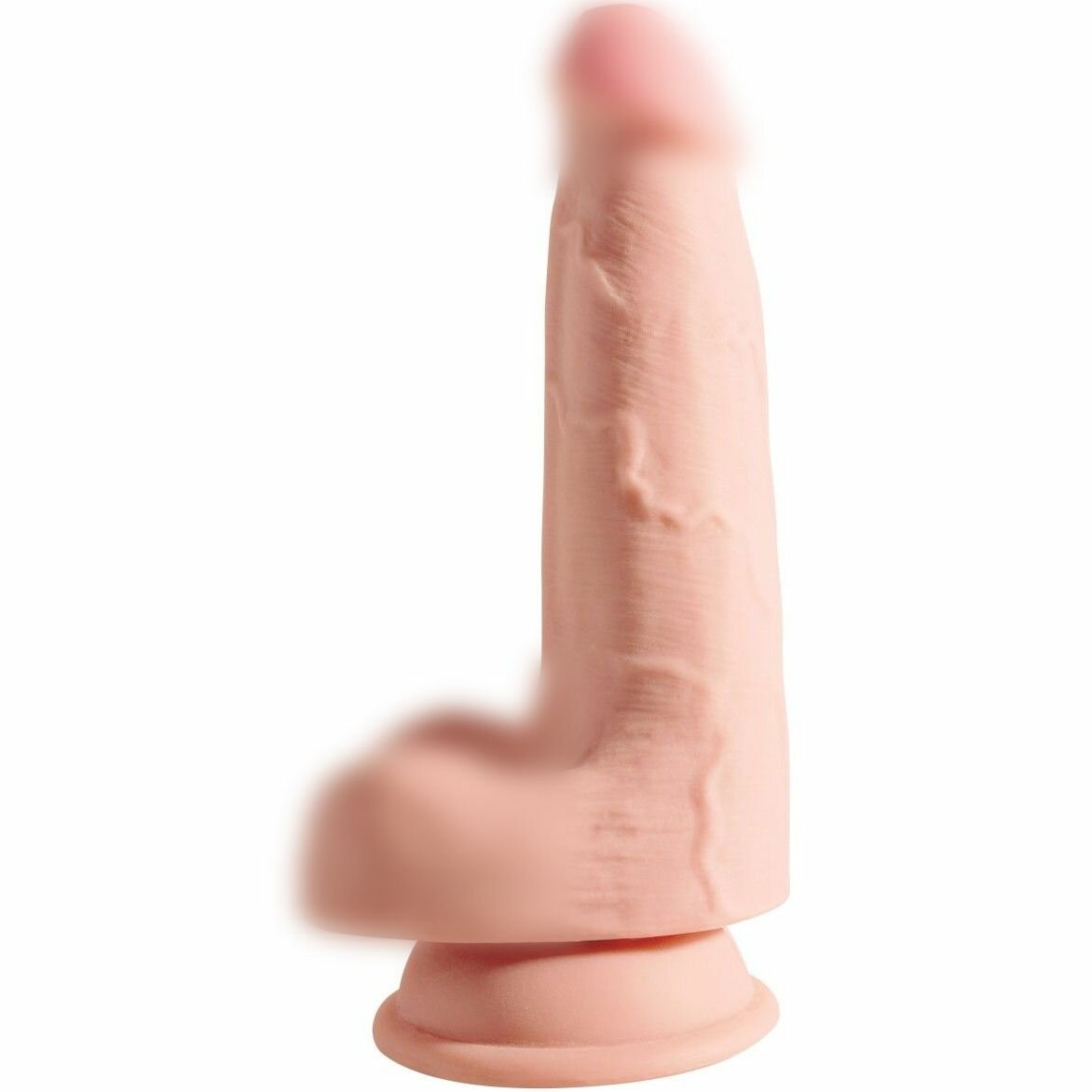 Фаллоимитатор на присоске с мошонкой King Cock Plus 5 Triple Density Cock with Balls, телесный