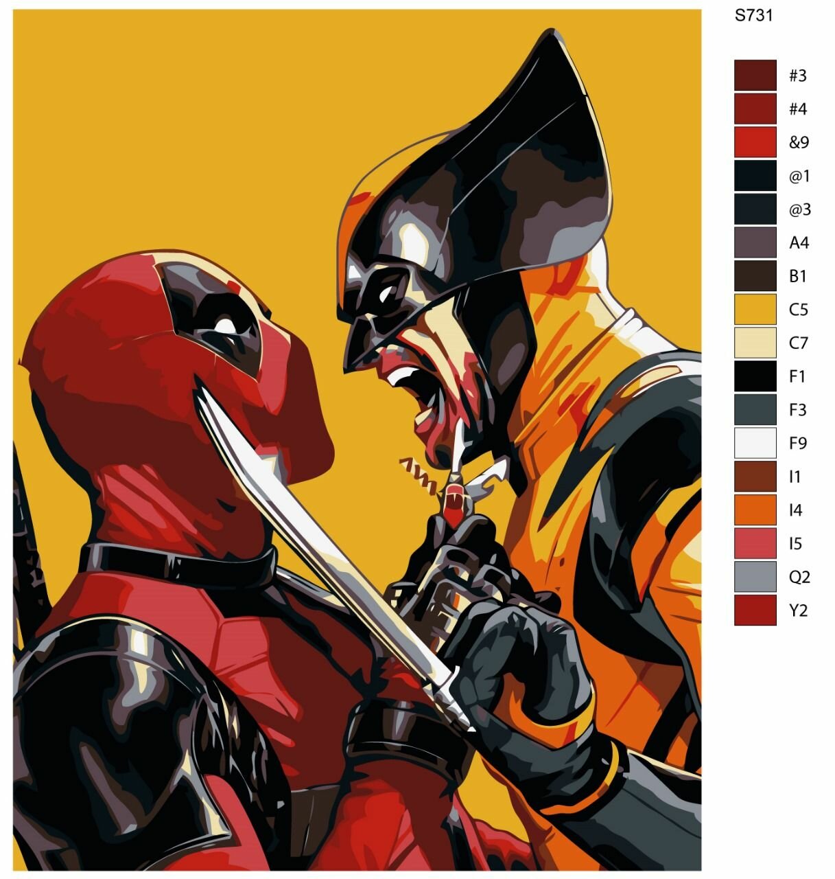 Картина по номерам BRUSHES-PAINTS "Дэдпул" S-731 40x50 см