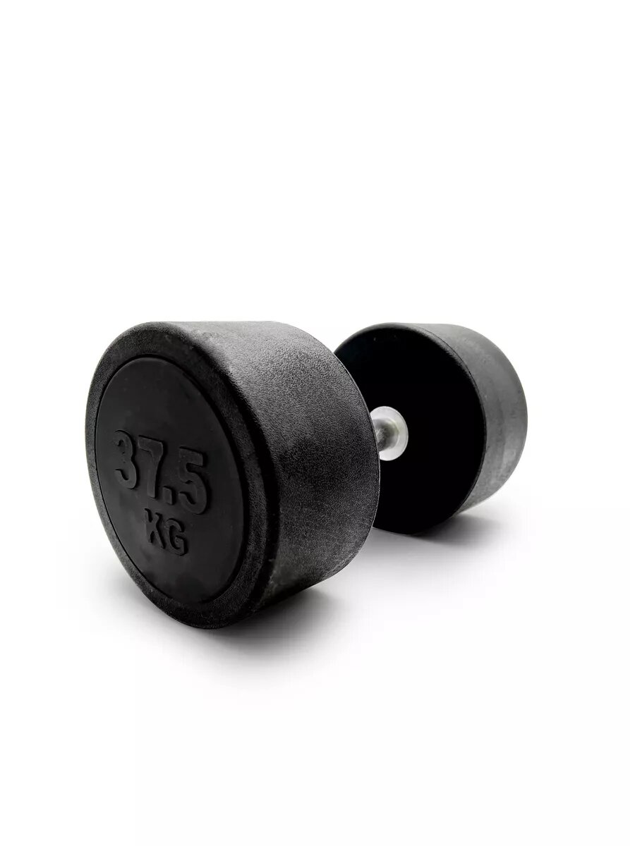 Гантель UNIX Fit про круглая, обрезиненная, металлическая, спортивная гантель, неразборная, 37,5 кг, 1 шт.