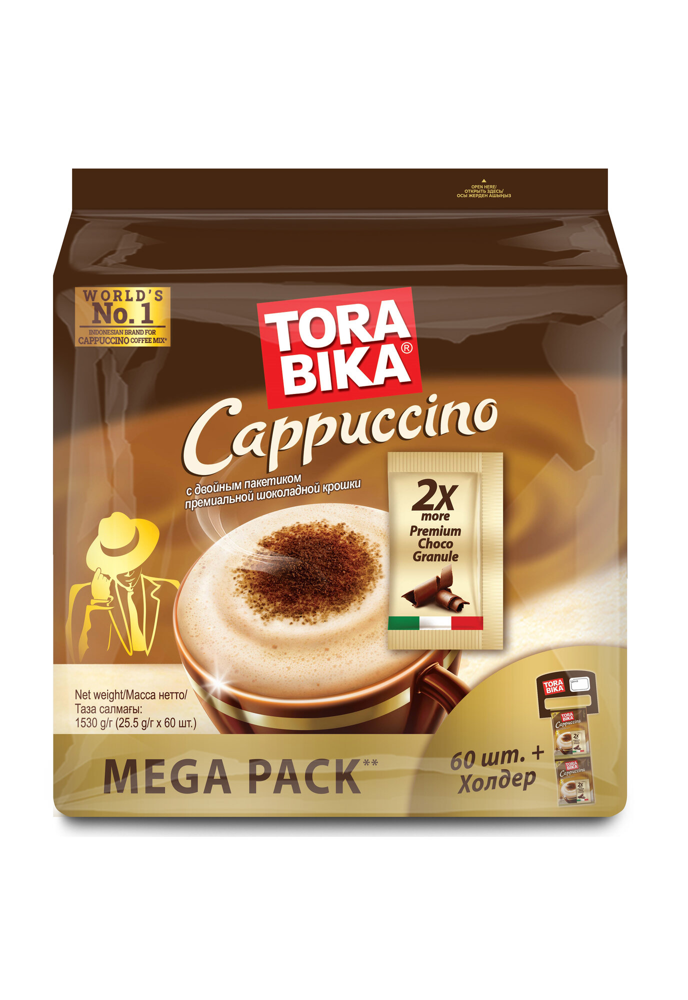 Кофейный напиток Torabika Cappuccino, 60 саше MEGA PACK