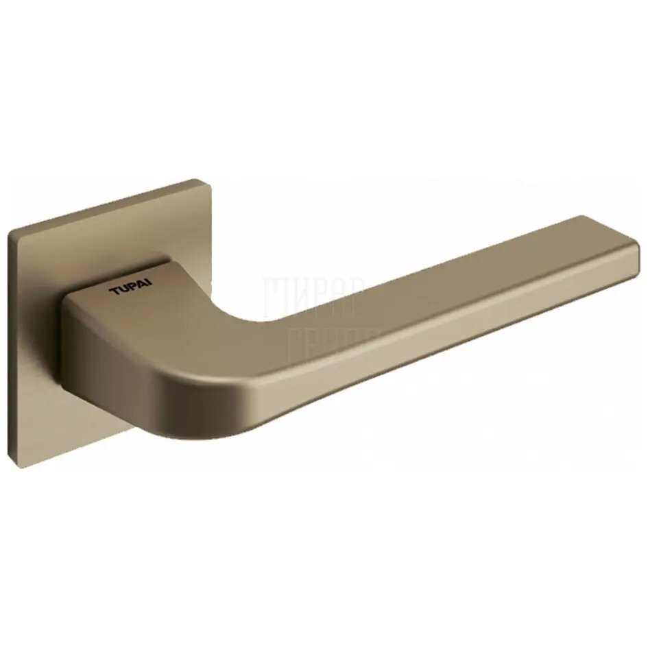 Дверная ручка Tupai "Supra" 3097 5S Q (на тонком основании 5 мм) матовое золото