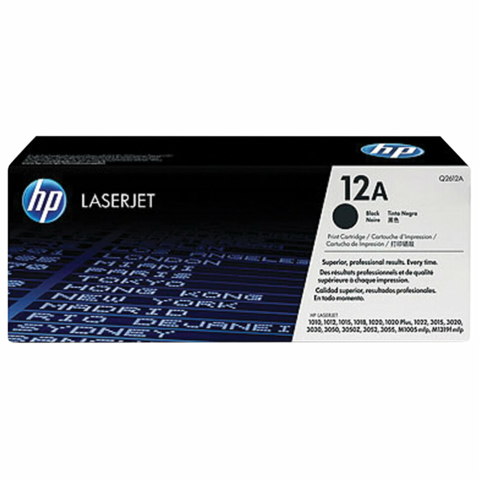 Картридж лазерный HP (Q2612A) LaserJet 1018/3052/М1005 и др, №12А, оригинальный, ресурс 2000 стр, 360331