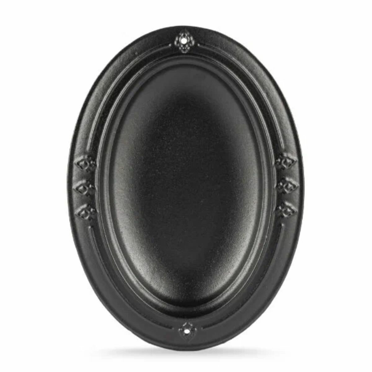 Овальная тарелка Искандер чугунная, черный матовый, HOSSE, 28х17 см