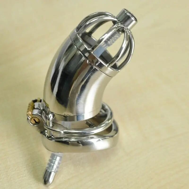 Замок на член БДСМ Steel Cock Cage Penis Ring диаметр кольца 50мм