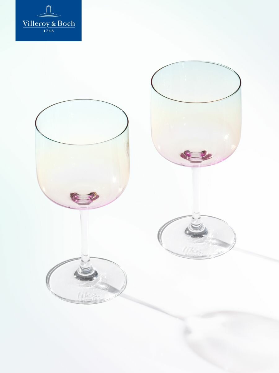 Набор бокалов для вина 2 шт, 270 мл, Like Pearl, like. by Villeroy & Boch, Хрустальное стекло