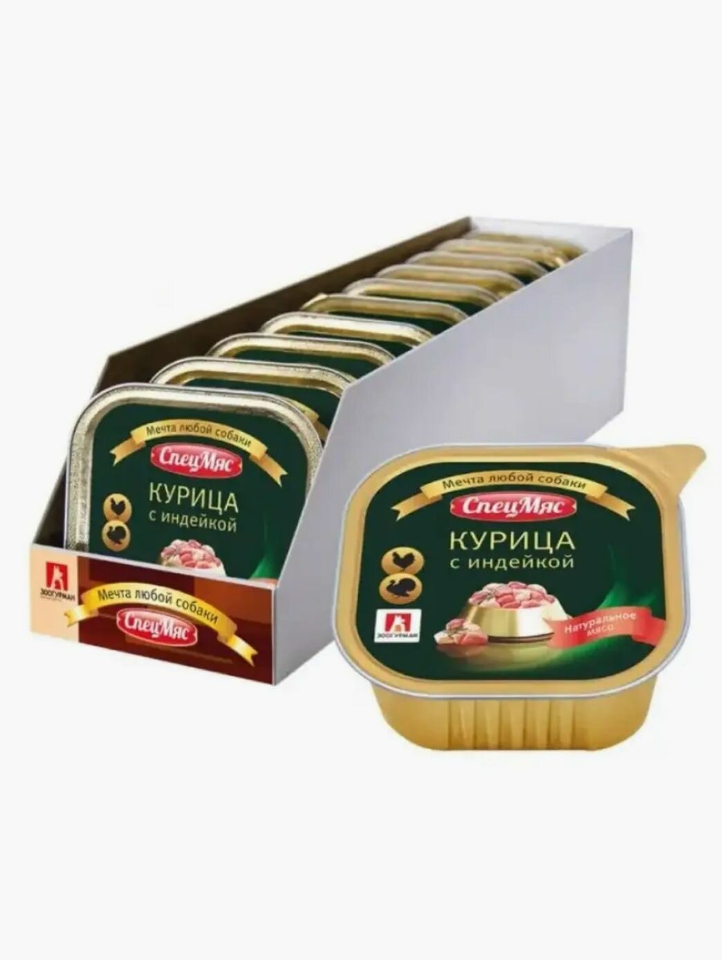 Зоогурман консервы для cобак СпецМяс Курица с индейкой 300г (10 штук)